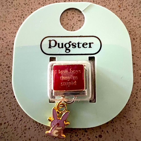 Pugster | Jewelry | Pugster Its Happy Bunny I Love Boys Theyre Stupid ...